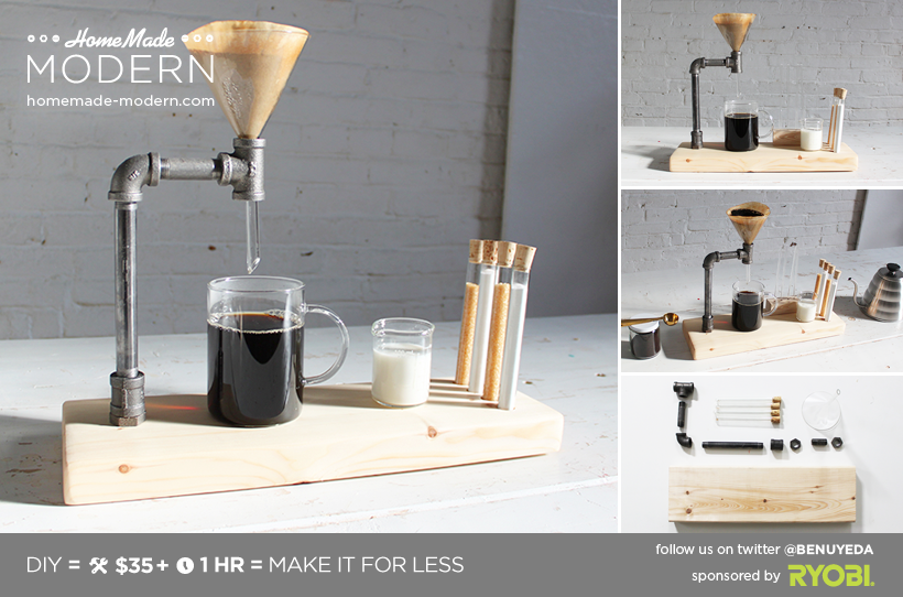 Cafetera moderna hecha en casa - Manualidades.es